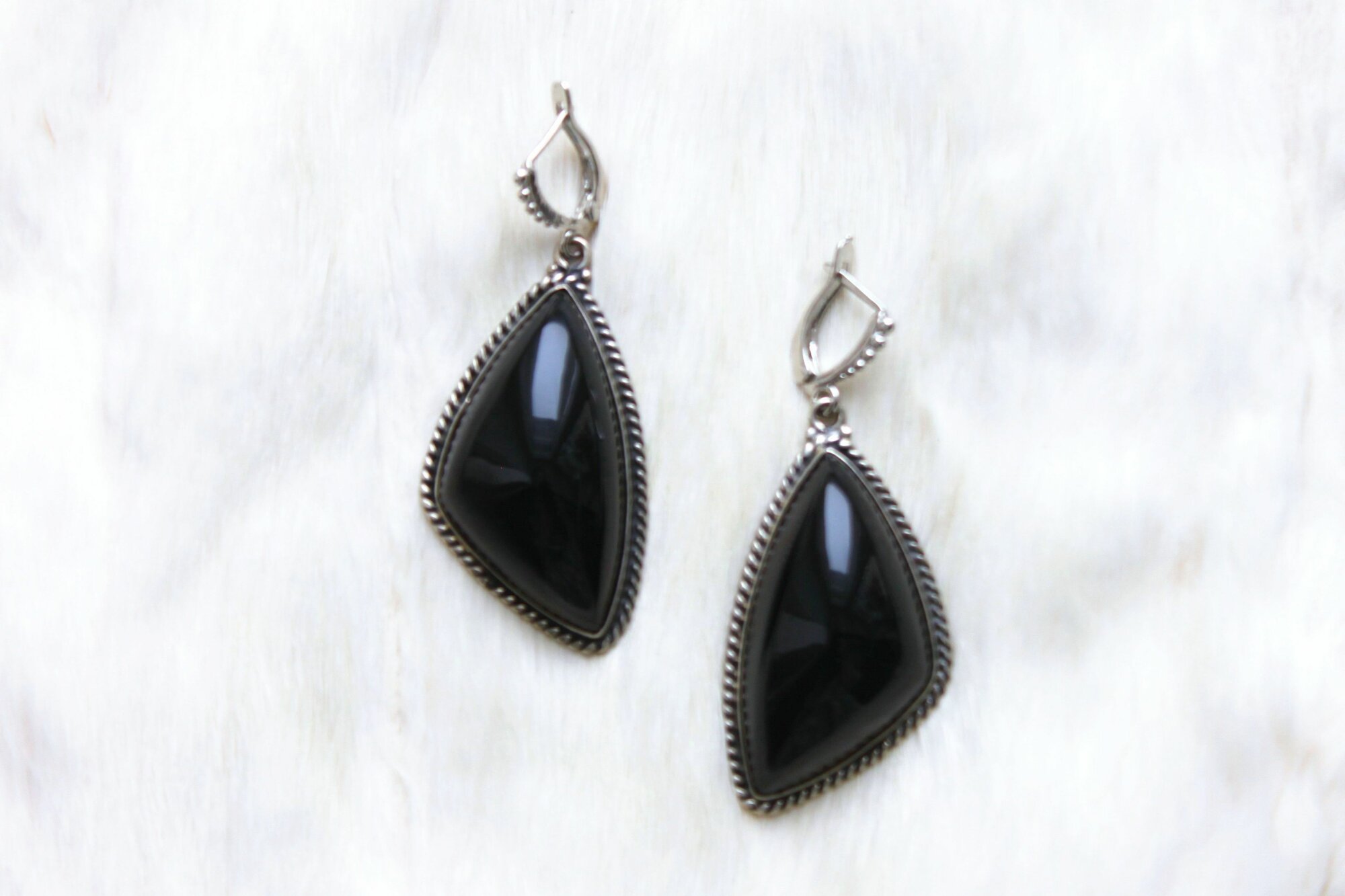 Серьги, морион