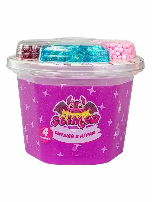 Наполнение для слайма Slimer Смешай и играй, Фиолетовый, 250 мл (SR156)
