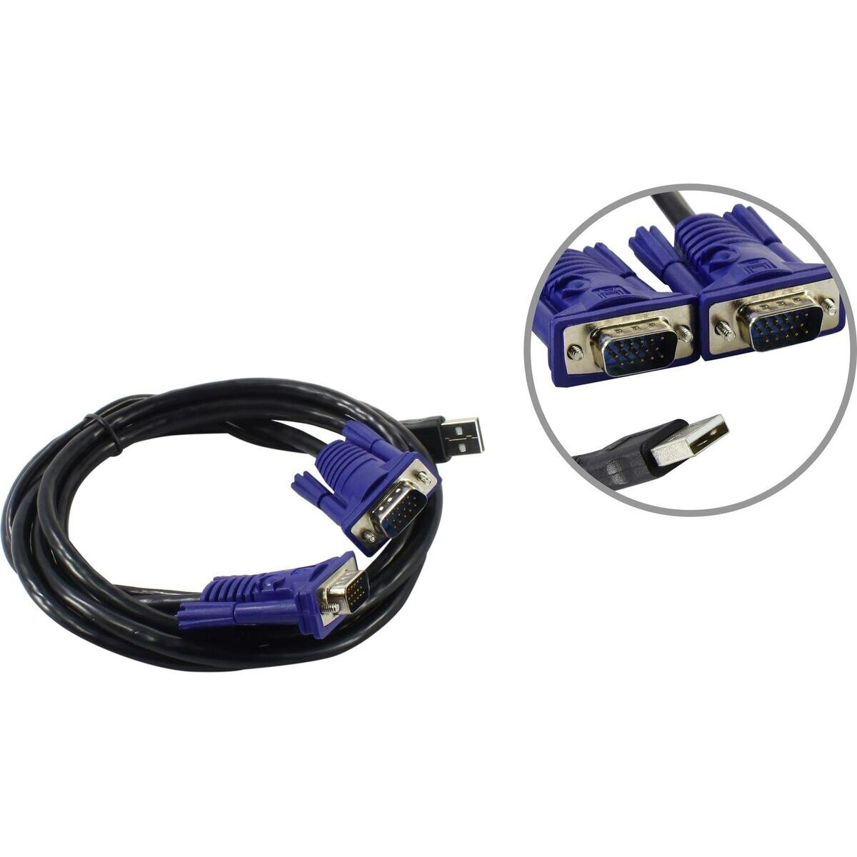 ORIGO Кабель для KVM переключателей (USB+VGA15M, 1.8м)