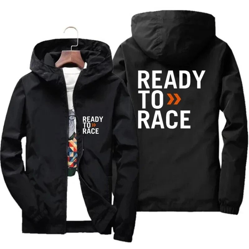 Мужская черная ветрозащитная куртка YIN BU "Ready to Race", S, 2
