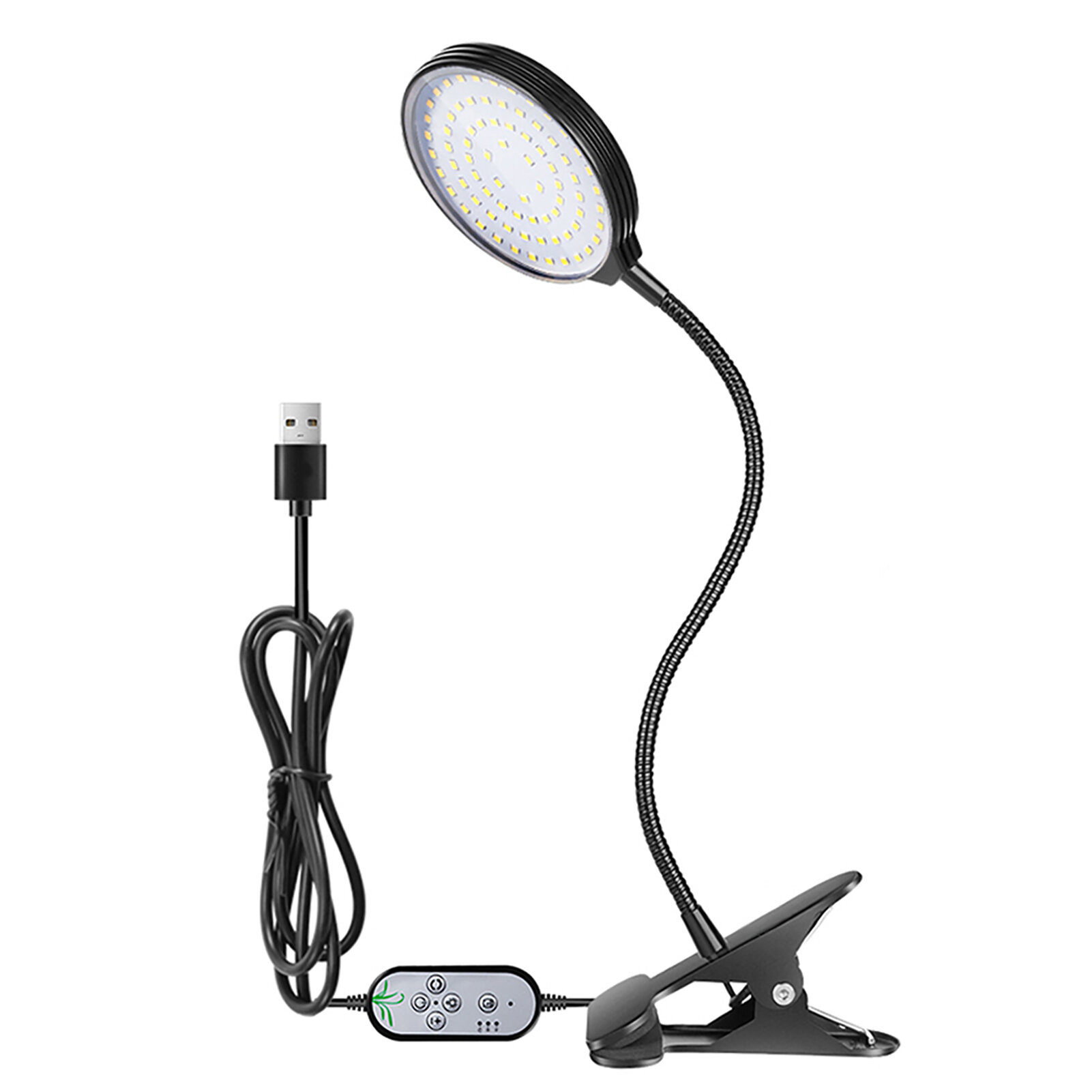 USB-светильник для выращивания растений, 78 светодиодов, солнечный свет, полный спектр, регулируемая настольная лампа с зажимом для выращивания комнатных растений, 5 уровней регулировки яркости, таймер 4/8/12 ч