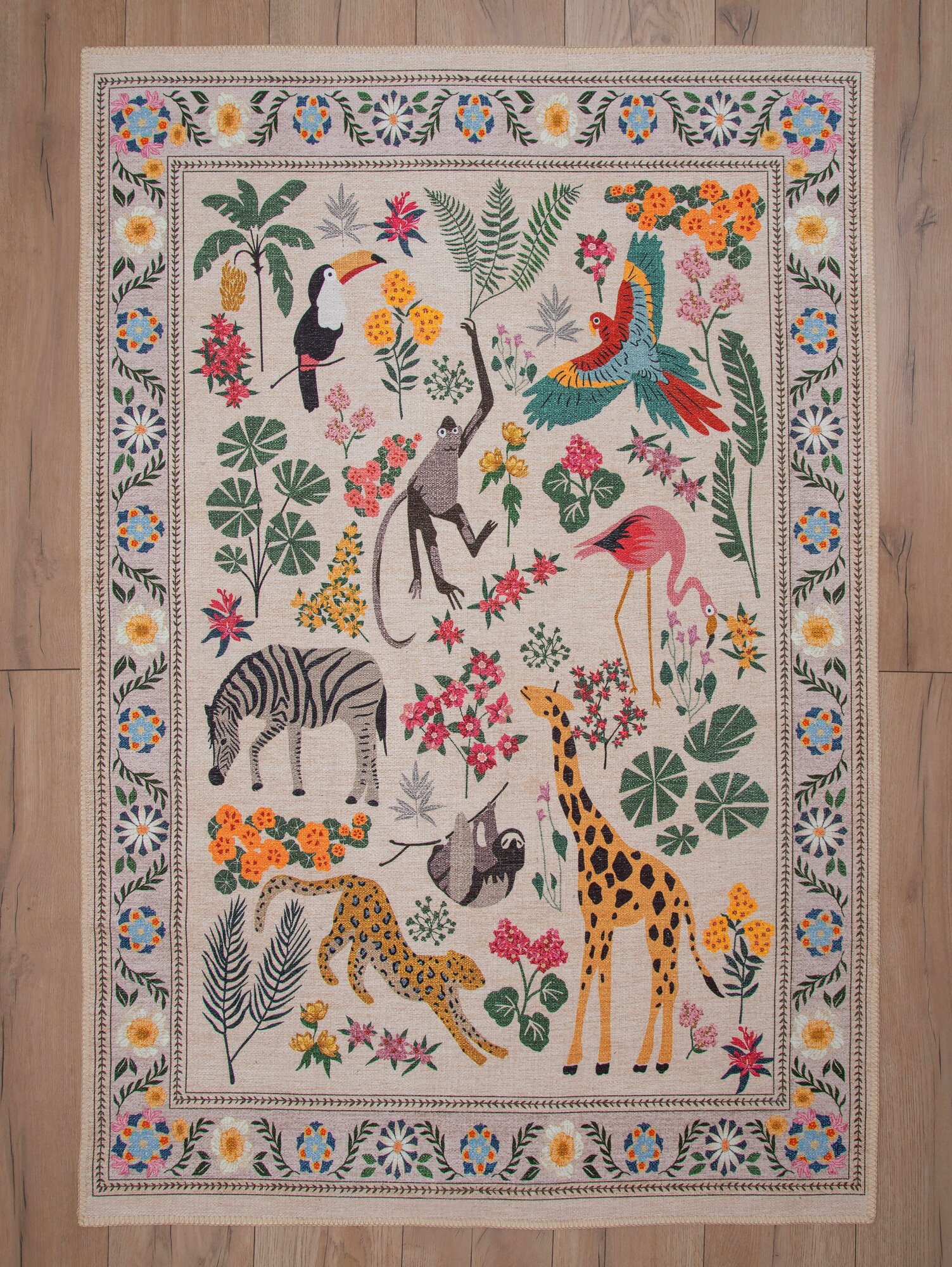 Ковер детский с животными, 1.2 x 1.8 м