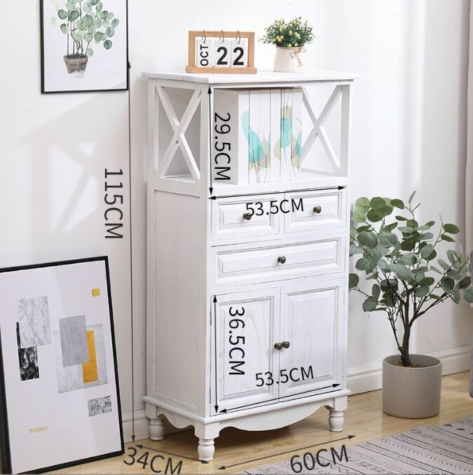 Буфет для кухни и гостиной, вместительный шкаф для хранения посуды и сервировки, удобная рабочая поверхность для декора и повседневного порядка