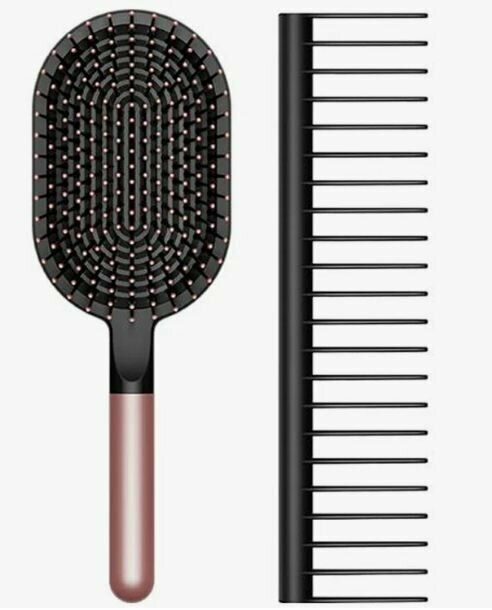 Набор расчесок Styling Set , Blue, расческа и гребешок, розовое золото