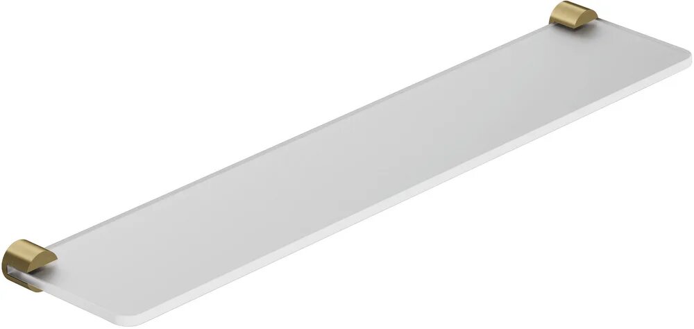 Полка под зеркало Kludi Vela R 58973N0 60 см, прямая, стеклянная, латунь, матовая, полка для ванной