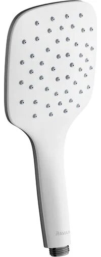 Душевая лейка Ravak Air 959.10 с экономией воды, лейка для душа, белая, глянцевая, квадратная
