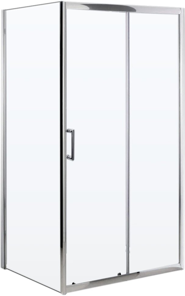 Душевой уголок BelBagno Uno 195 AH 1 100/80 C Cr без поддона, стеклянный, 100x79, прямоугольный, раздвижной, итальянский