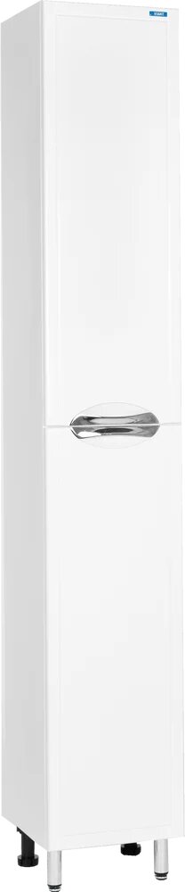 Шкаф-пенал для ванной VIANT Лима VLIM300-PENR напольный, 30 см, белый, глянцевый, с дверками, фурнитура хром, из МДФ