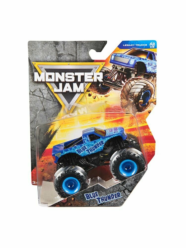 Машинка Monster Jam 1:64 Blue Thunder Monster Truck, Die-Cast Vehicle