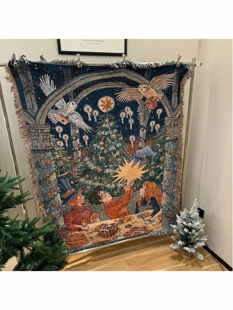 Плед, текстиль, 60% полиэстер/40% хлопок, бесцветный, 160x220см