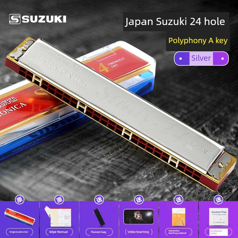 SUZUKI подлинная оригинальная полифоническая гармошка Suzuki с 24 отверстиями ACFG ключ для студентов, взрослых,