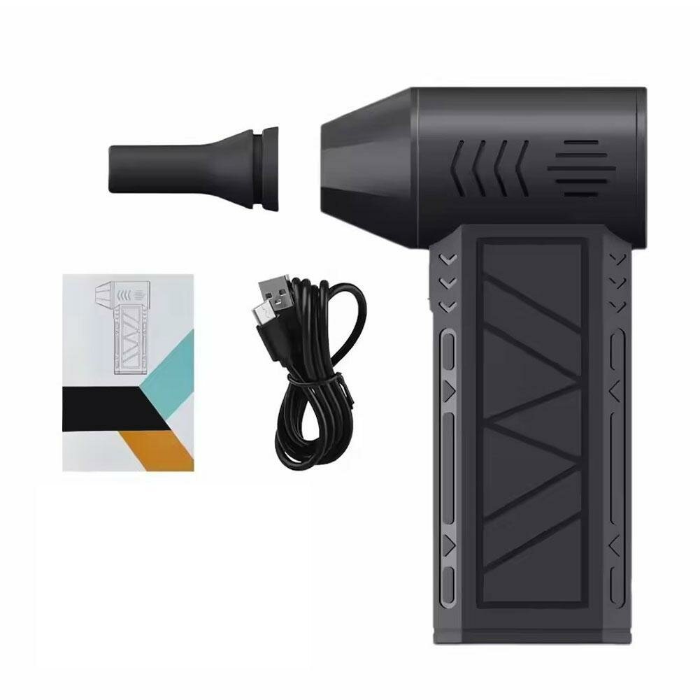 Мощный мини-вентилятор 130000 об/мин, портативный ручной с LED подсветкой, для улицы и очистки от снега