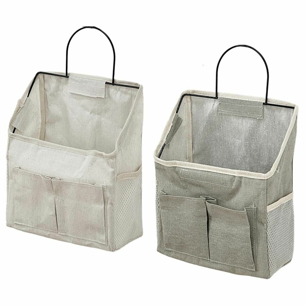 2 тканевых подвесных мешка для хранения вещей
