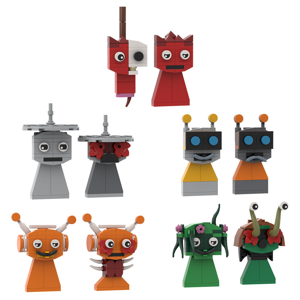 MOC Rhythm Box Эльф Строительный блок Incredibox Sprunki Музыкальная интерактивная игрушка Трансграничная популярность