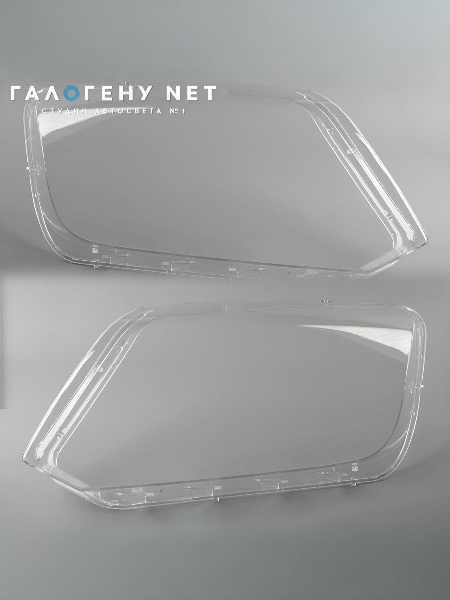 Стекла фар GNX для Volkswagen Amarok (2010-2016), левое и правое, поликарбонат