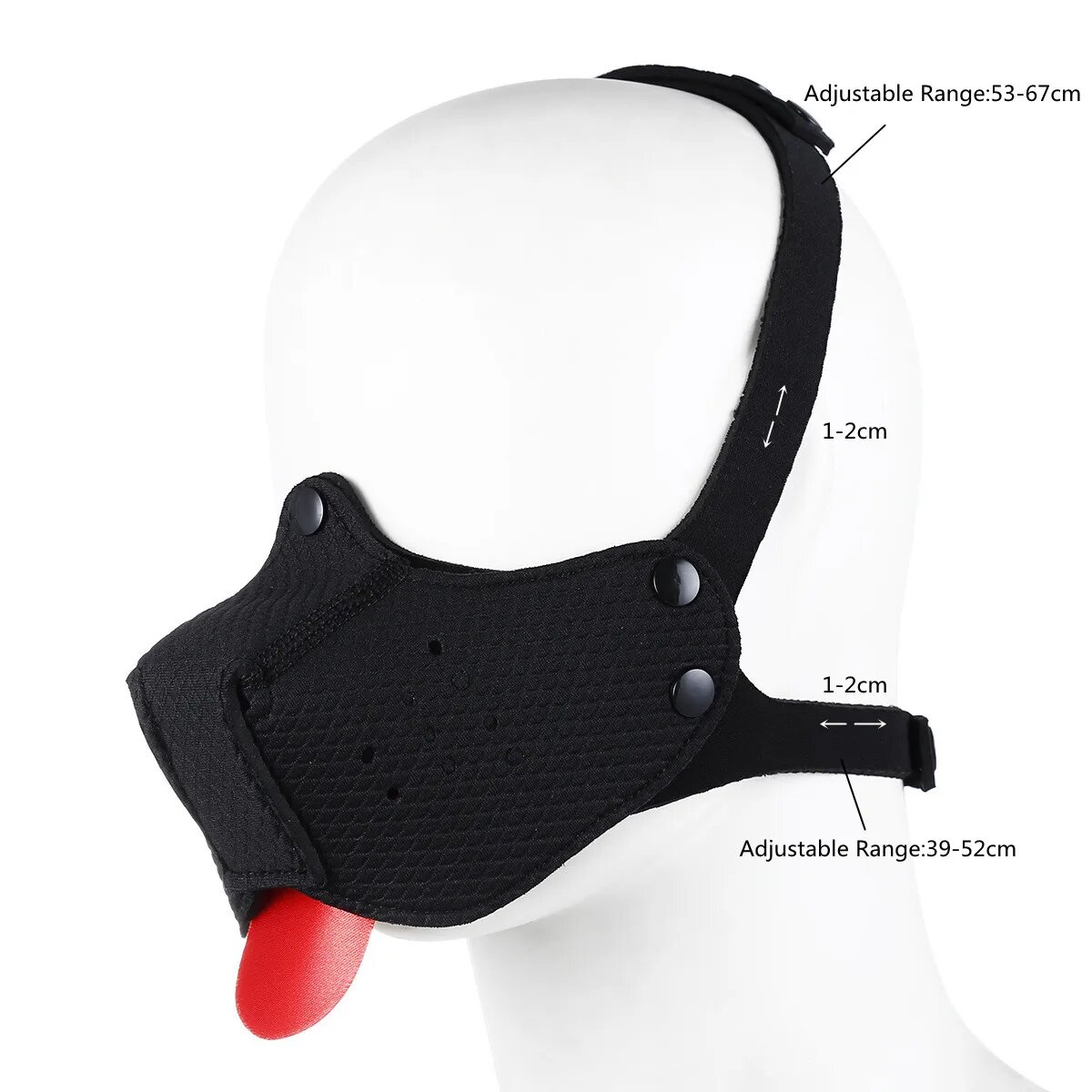 Косплей маска из искусственной кожи Черный, Black