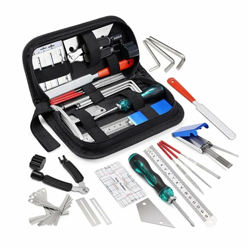 Аксессуар для струнных, Инструменты для ремонта гитары, набор для смены струн, 25 предметов,