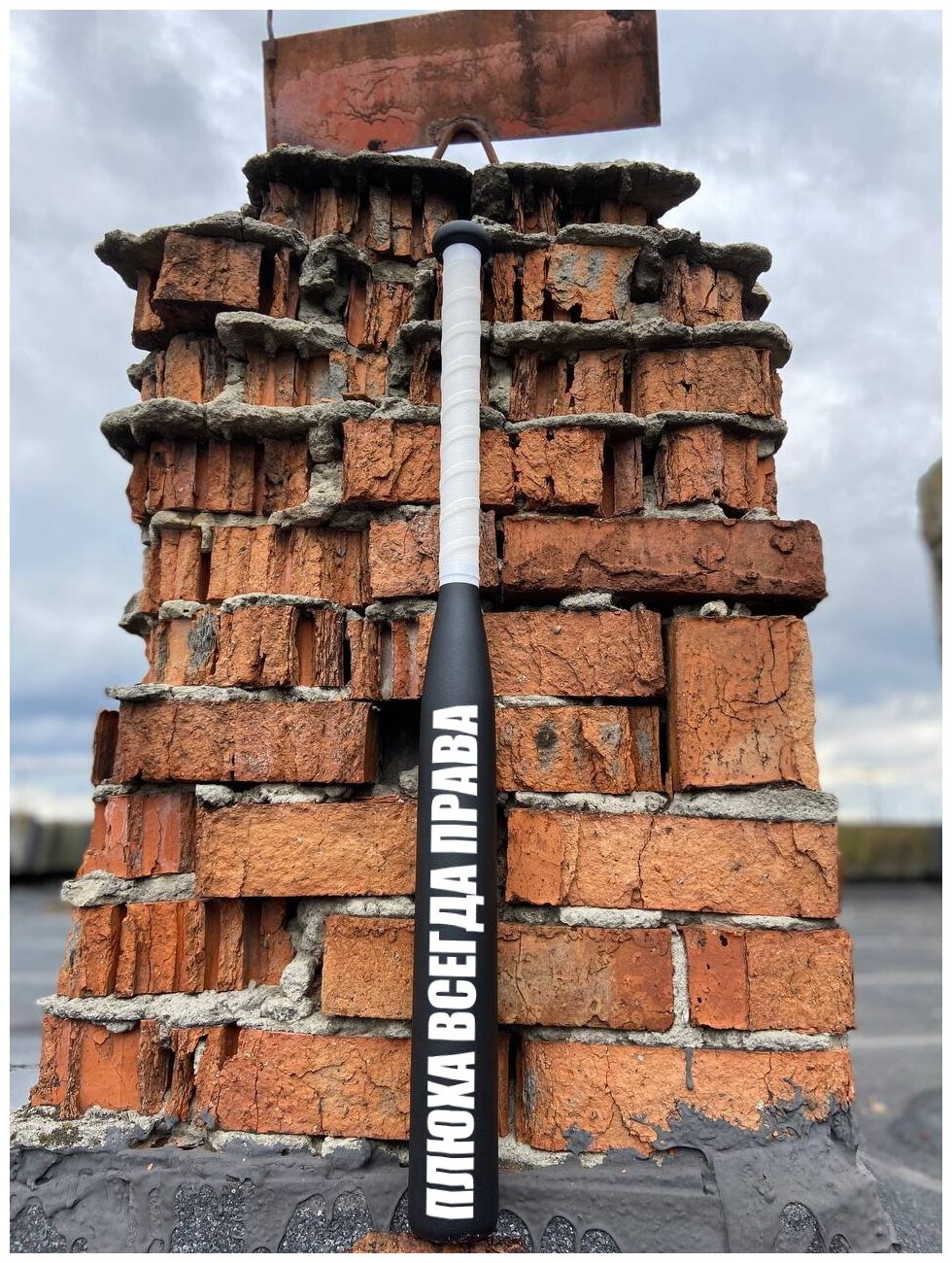 Бита бейсбольная 75 см / с надписью плюха всегда права в чехле, оригинальный подарок, женщине, мужчине, подруге, другу