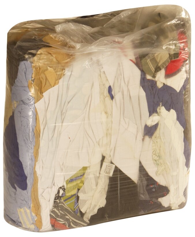 Ветошь обтирочная Vega "Эконом", ассорти, хлопок, смесовая ткань,100-180 г/м2,10 кг