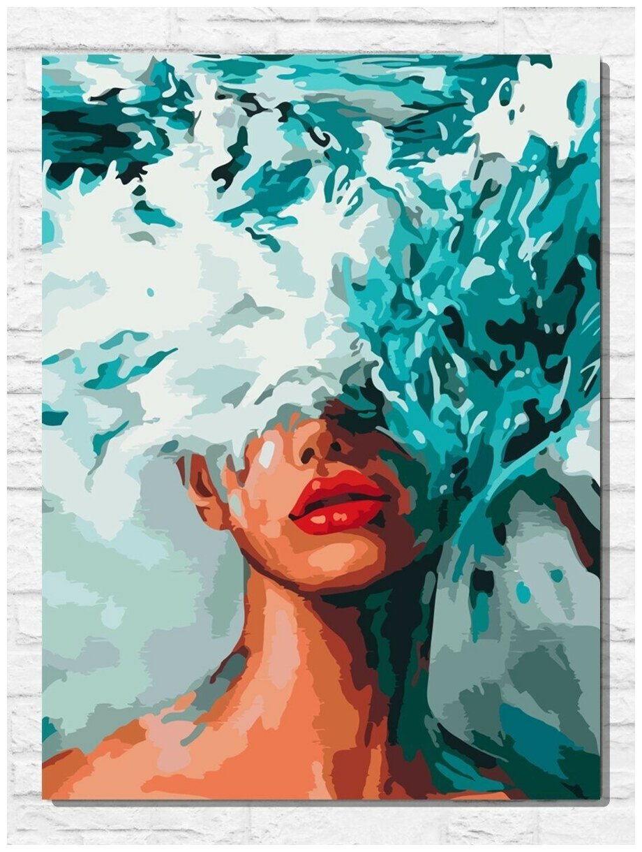 Картина по номерам на холсте Море во мне (Девушка, абстракция) - 9046 В 30x40