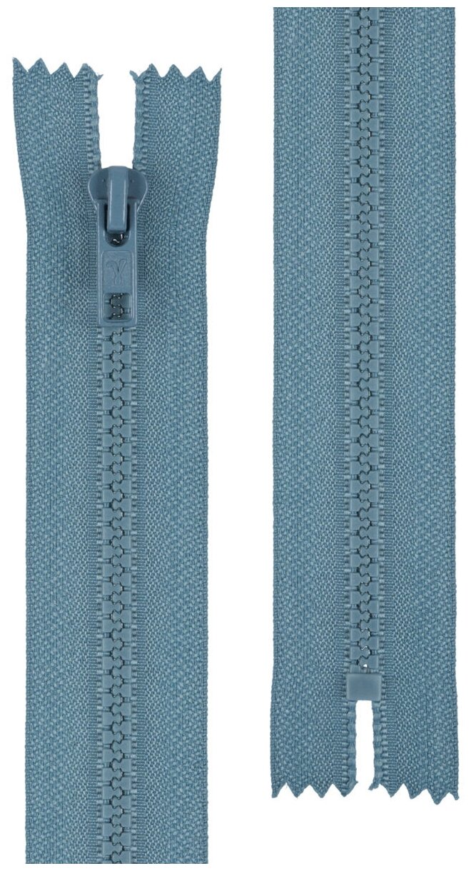 Молния трактор "GAMMA" тип 5 G3051 16 см 10 шт неразъёмная однозамковая №303 серо-голубой