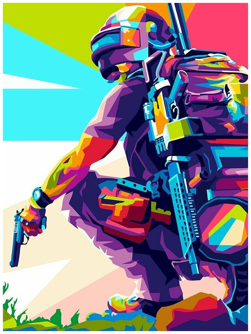 Картина по номерам на холсте игра PUBG - 8894 В 30x40