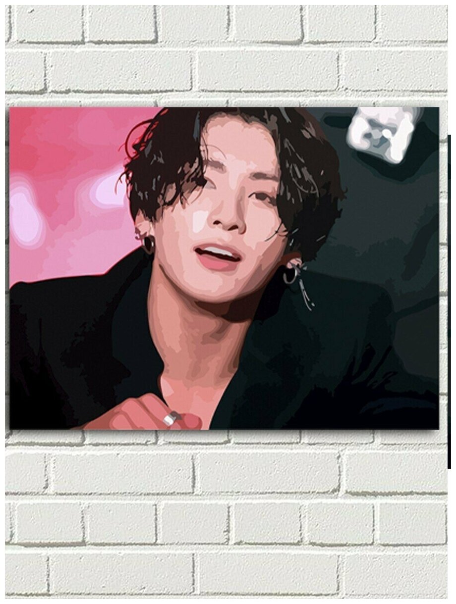 Картина по номерам Музыка BTS Чонгук - 6039 Г 30x40