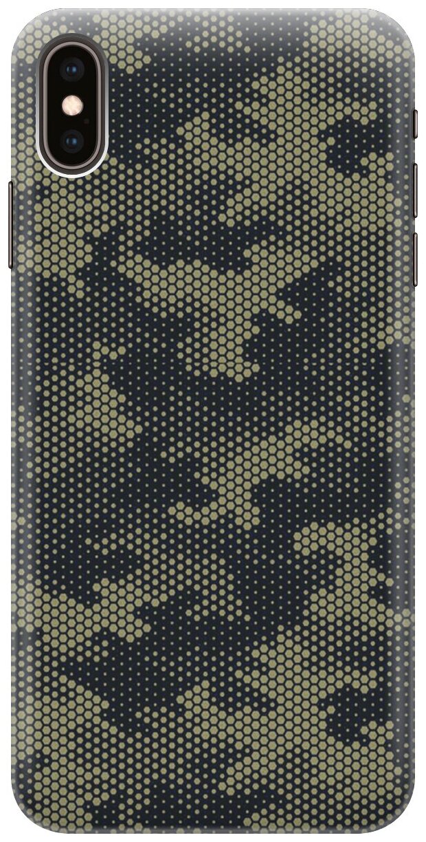 Силиконовый чехол на Apple iPhone XS Max / Эпл Айфон Икс Эс Макс с рисунком "Цифровой камуфляж"