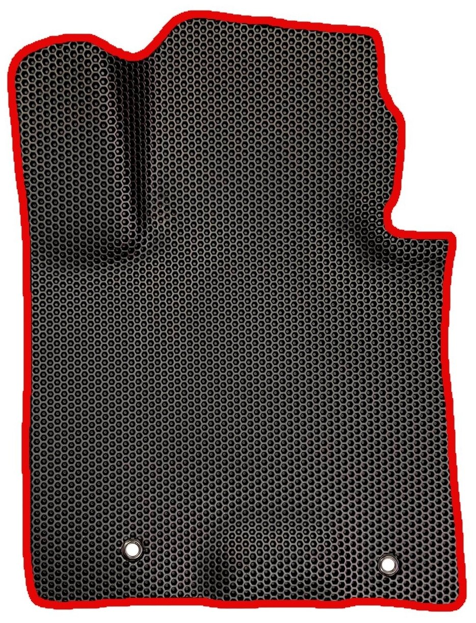 EVA коврик водительский для Kia Sportage 4 (2016-2022) / Киа Спортейдж 4 / Черные соты, красный кант