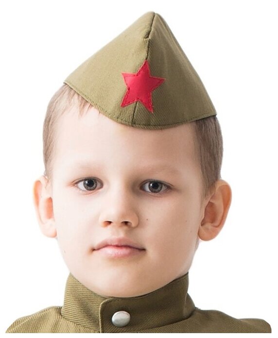 Пилотка военного детская, р. 50 см