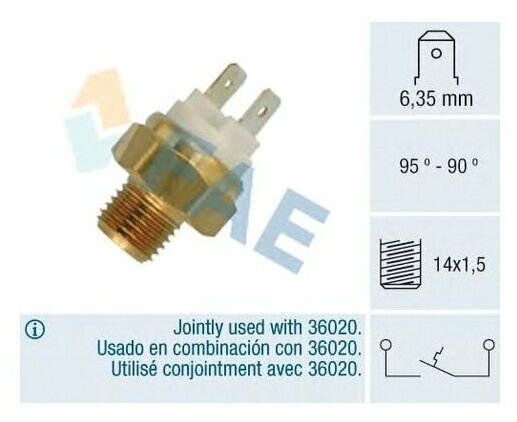 Датчик включения вентилятора Fae 36010