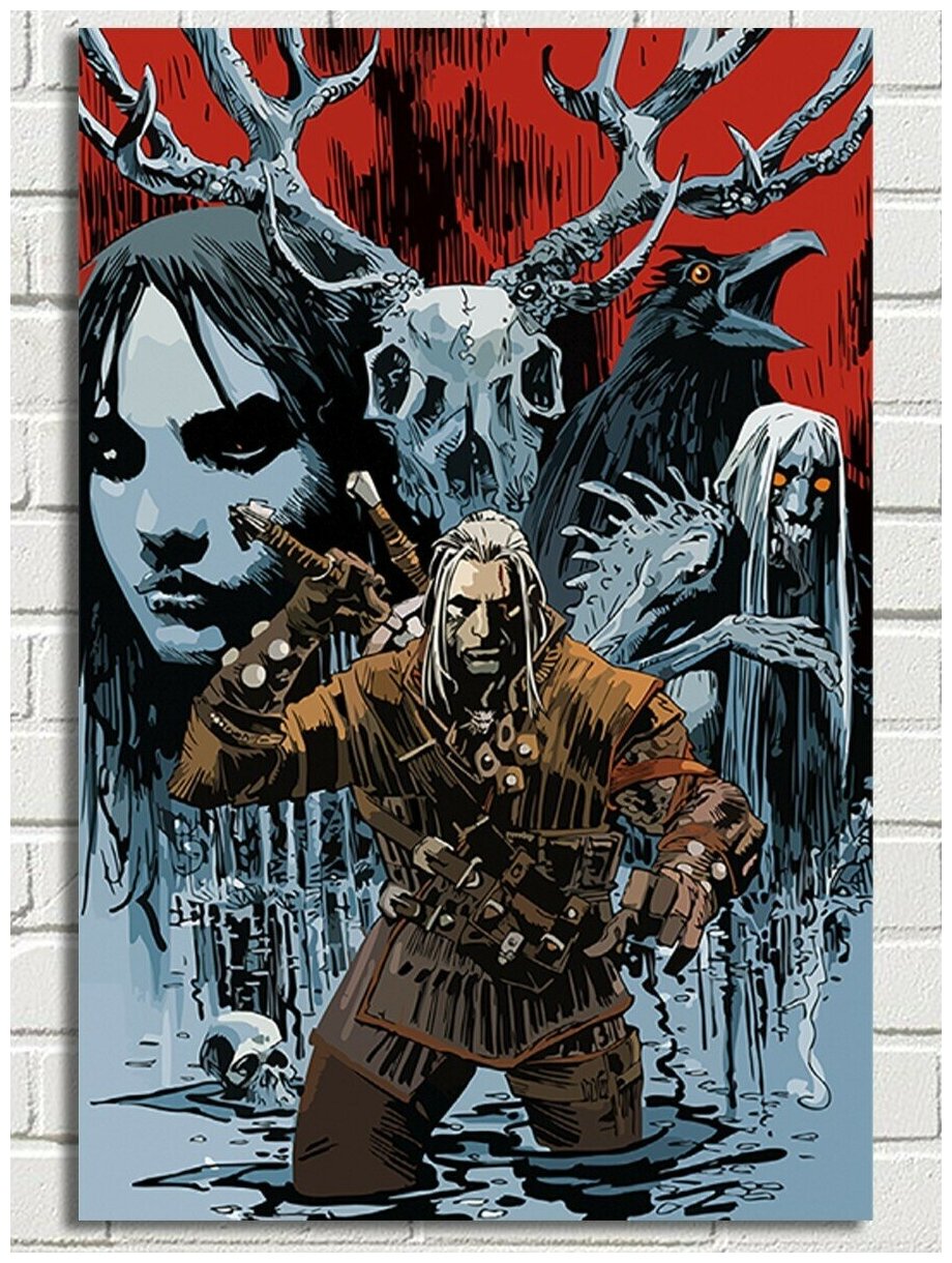 Картина по номерам Игра Ведьмак (Геральт, Witcher, Йеннифер, Трисс, Цири) - 8056 В 60x40