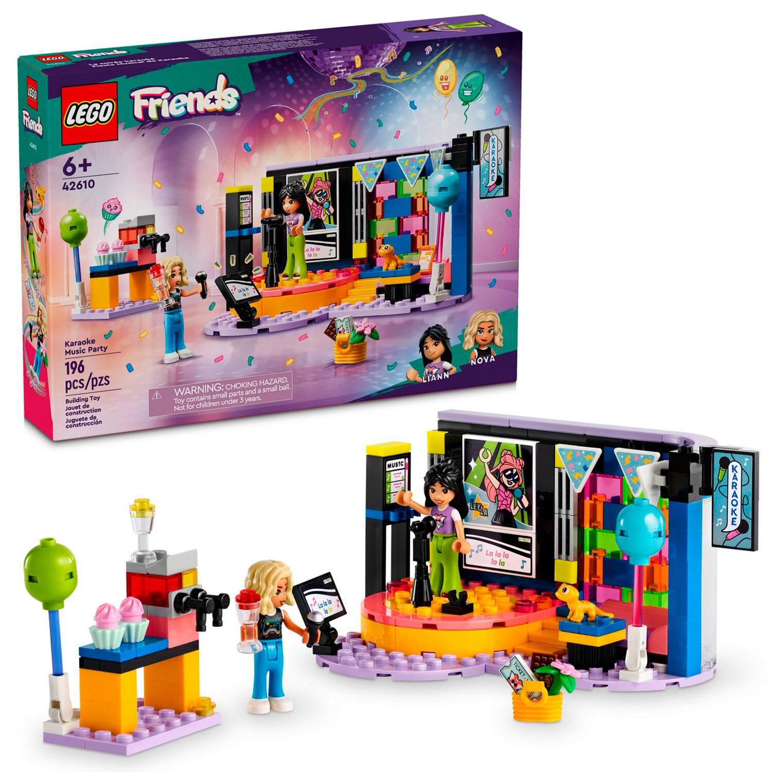 Конструктор детский LEGO Friends Музыкальная вечеринка в караоке, 196 деталей, возраст 6+