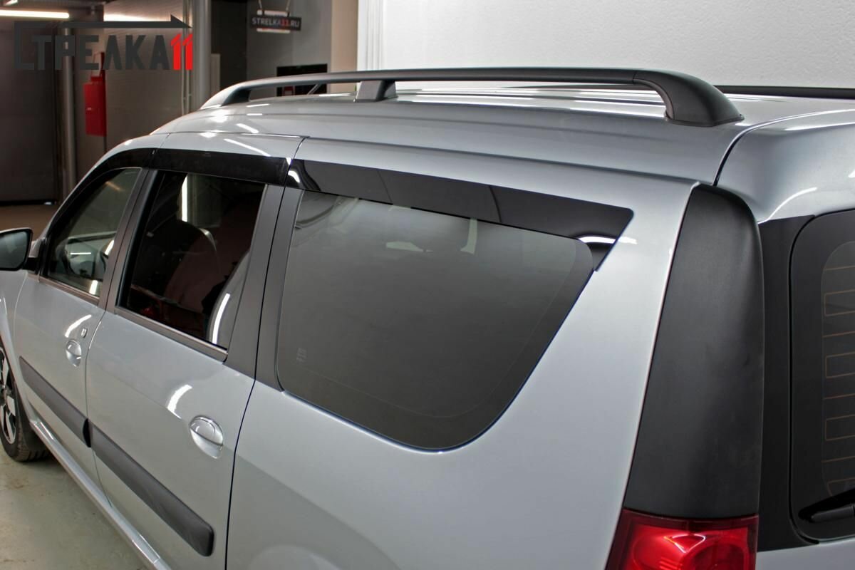 LADA LARGUS - 2D Дефлекторы окон черные