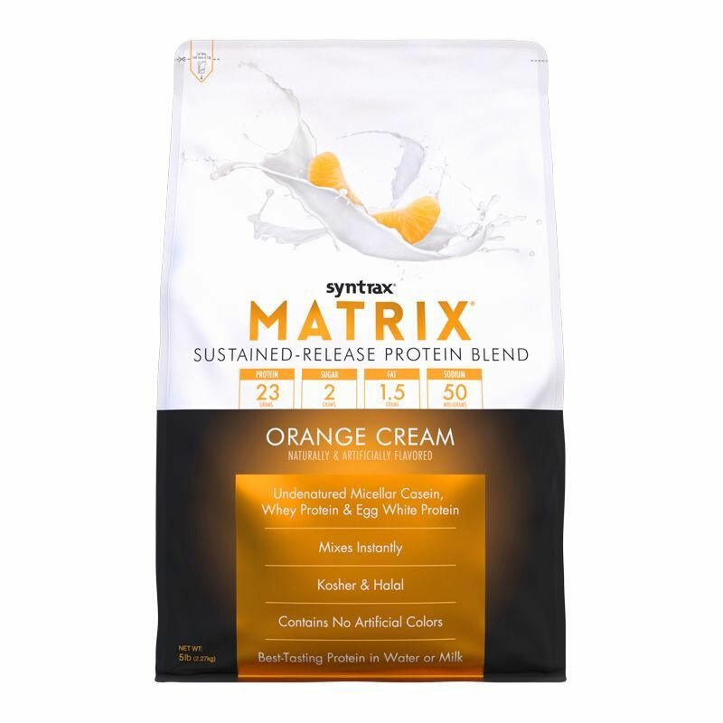 Многокомпонентный протеин Матрикс 2270 гр Апельсиновый крем / Syntrax Matrix 5.0