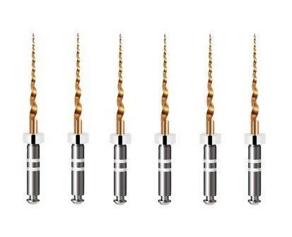 Ultratapers Gold D2, 18мм, стер. машинные файлы для перелечивания, 6шт.