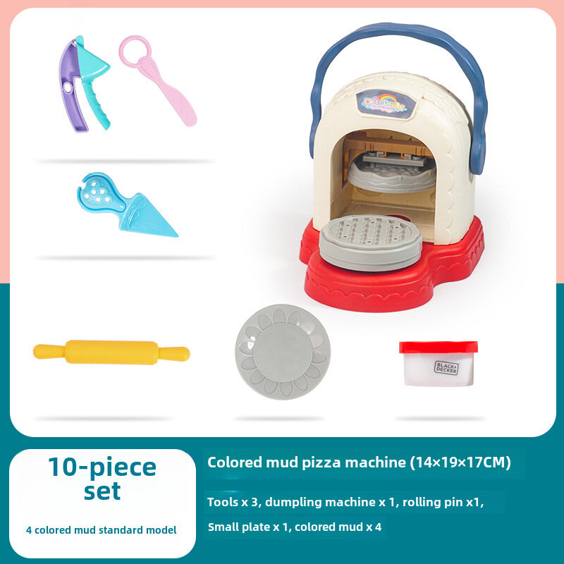 Машина для лепки пиццы, цветной пластилин, инструменты для лепки, детский подарок