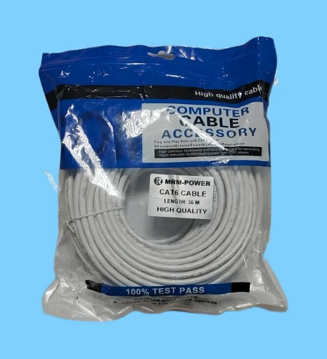 Высококачественный кабель патч-корд UTP CAT6 RJ-45/RJ-45 30 метров