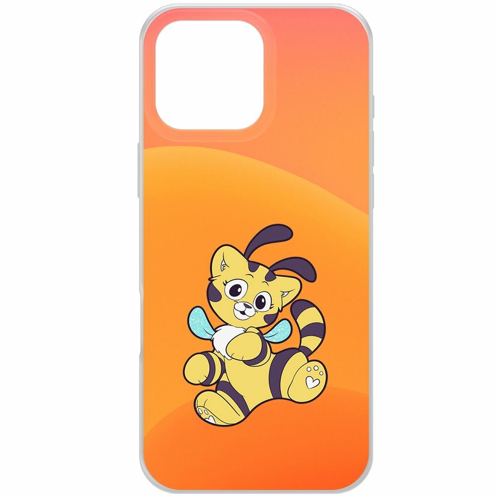 Чехол-накладка Krutoff Clear Case Хаги Ваги - Кошка-Пчёлка для iPhone 16 Pro Max