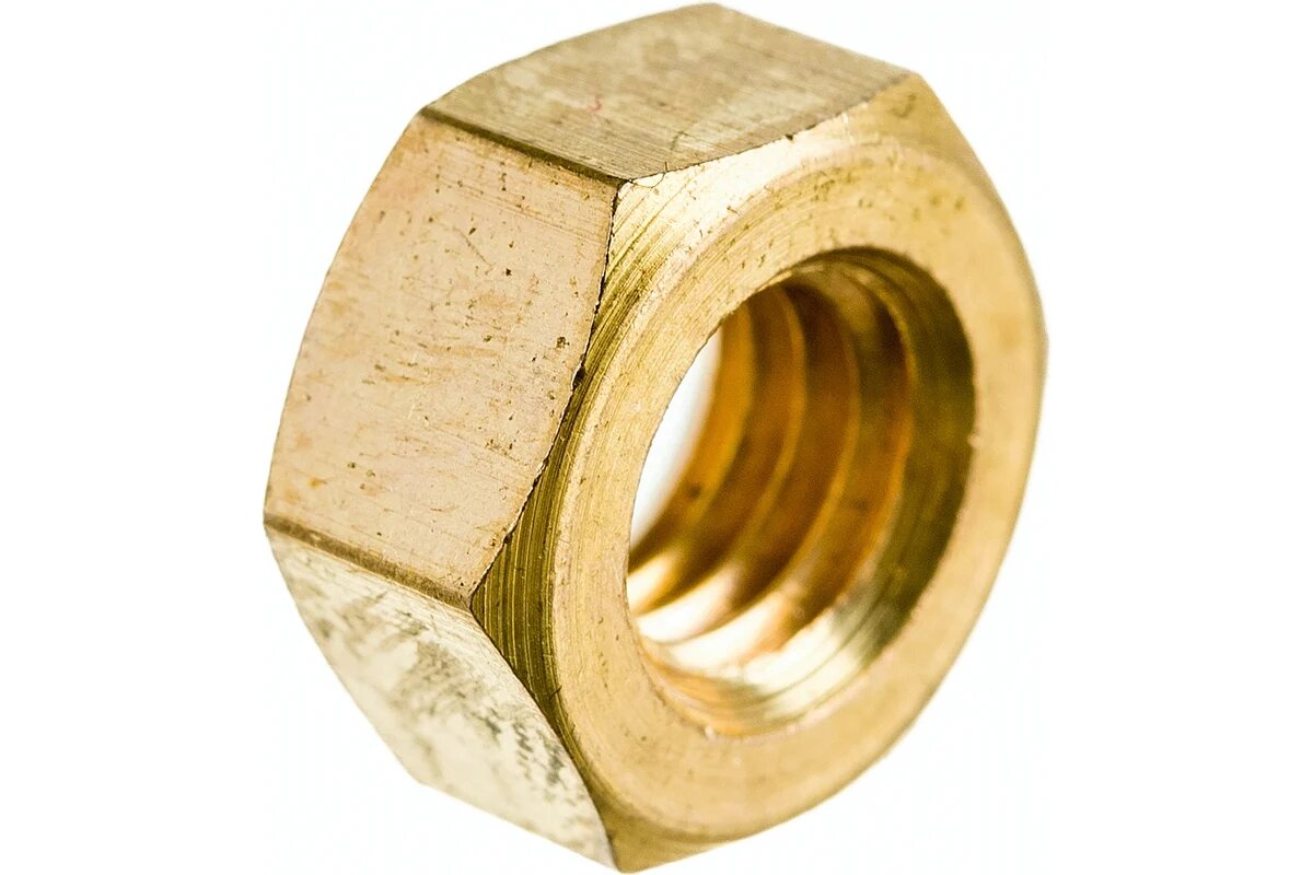 DINFIX Гайка шестигранная DIN 934 латунь М3 резьба метрическая, стандартная деталь, 1 шт
