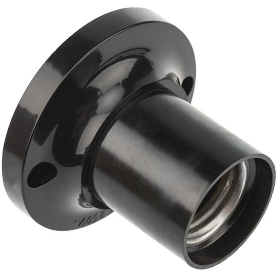 Патрон Rexant E27 потолочный карболитовый черный