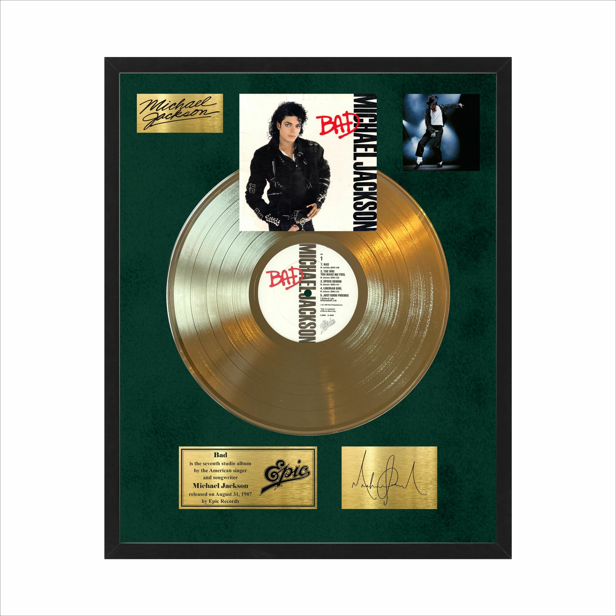 Картина с золотым диском Michael Jackson