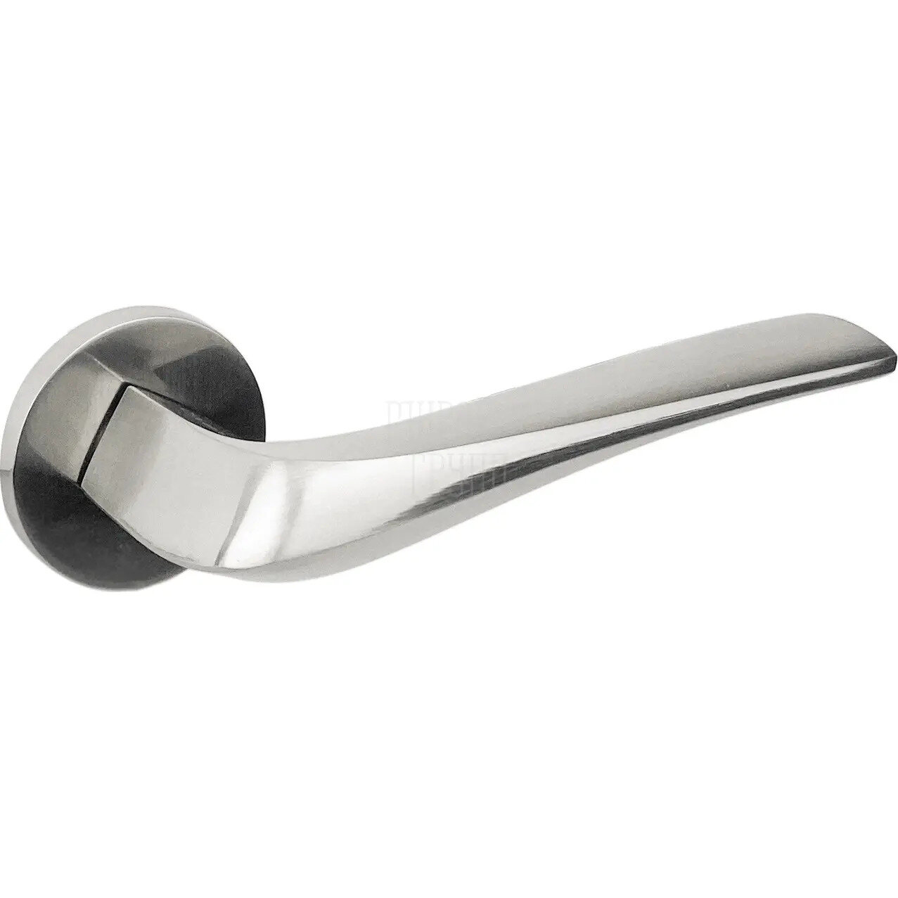 Дверные ручки Puerto (Пуэрто) "Соффиони", серия SLIM INAL 547-06 (slim) на тонком круглом основании матовый никель