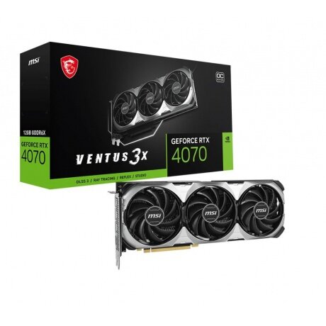 Видеокарта MSI RTX4070 VENTUS 3X E 12GB GDDR6X (RTX 4070 VENTUS 3X E 12G OC)