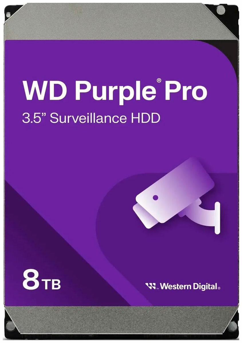 Жесткий диск Western Digital 3.5 SATA-III 8TB Surveillance Purple Pro 7200rpm 256Mb (WD8002PURP)