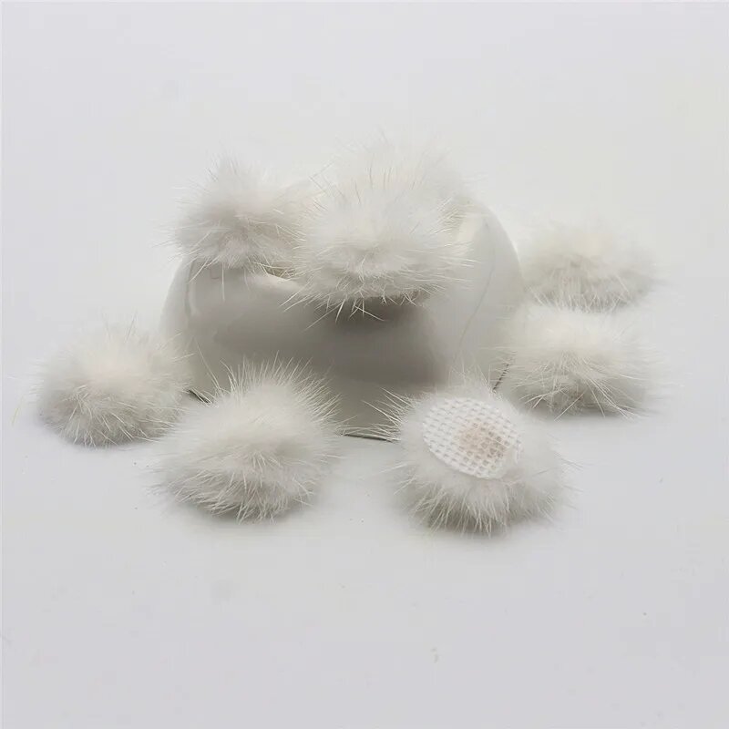 Помпоны ручной работы 10 шт. Белый, white
