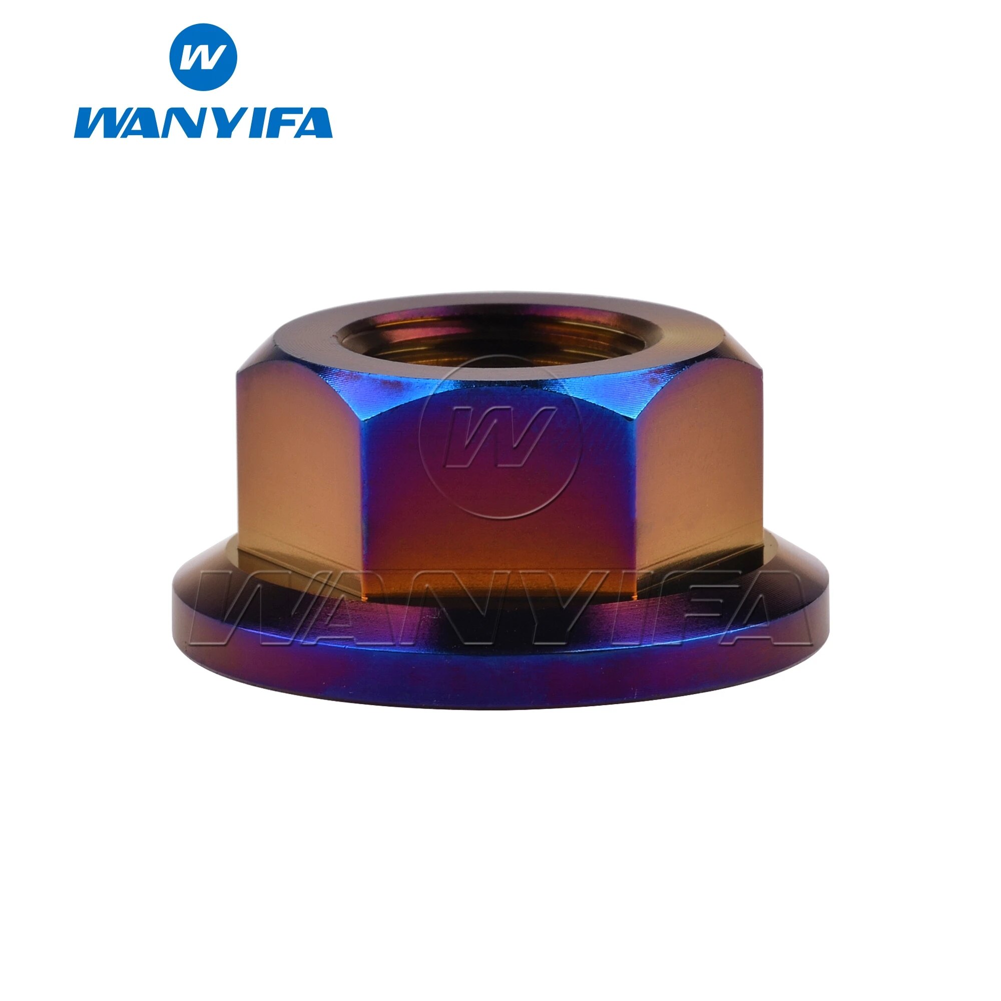 Титановые фланцевые гайки Wanyifa M10 Burnt Blue