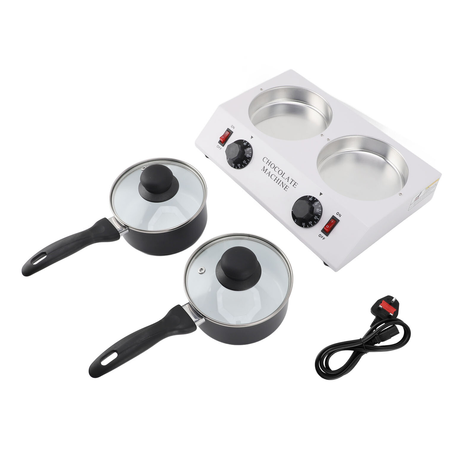 Машина для плавления шоколада с 2 резервуарами, постоянная температура, алюминиевая антипригарная ручная шоколадная машина, 2 кг, британская вилка, 220 В