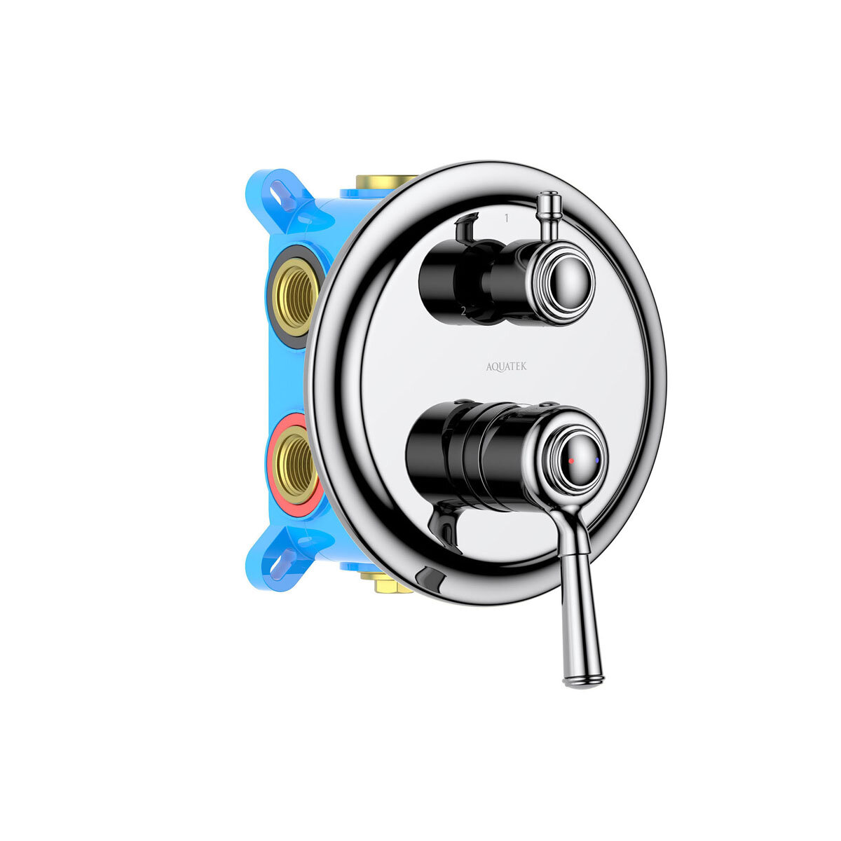 Смеситель Aquatek (Акватек) Классик для ванны 3 режима (внешняя и скрытая часть) хром AQ1547CR