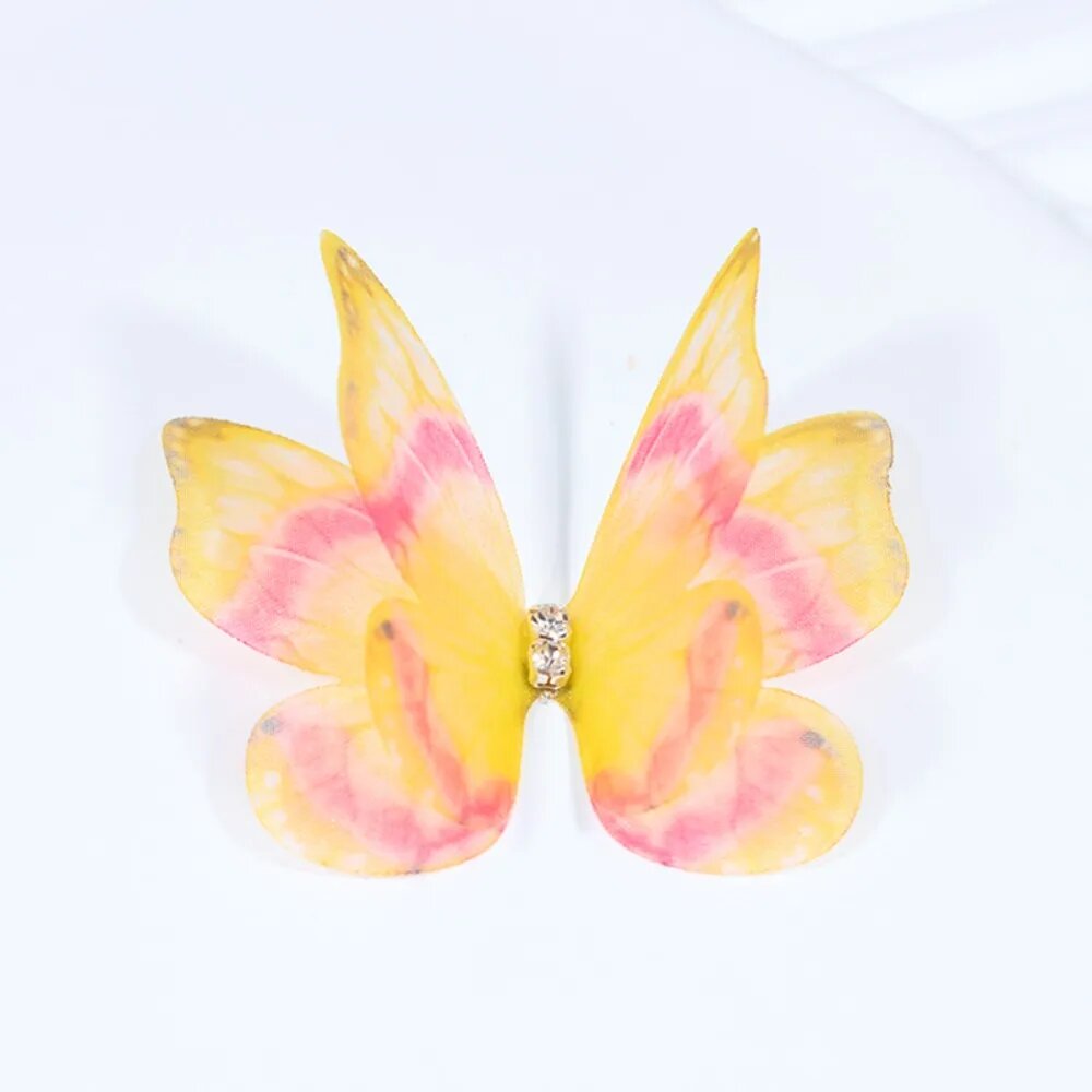 50 шт. Аппликации бабочки из органзы